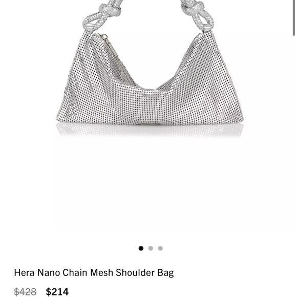 cult gaia | Bags | Cult Gaia Hera Nano Chain Mesh Shoulder Bag Silver ...